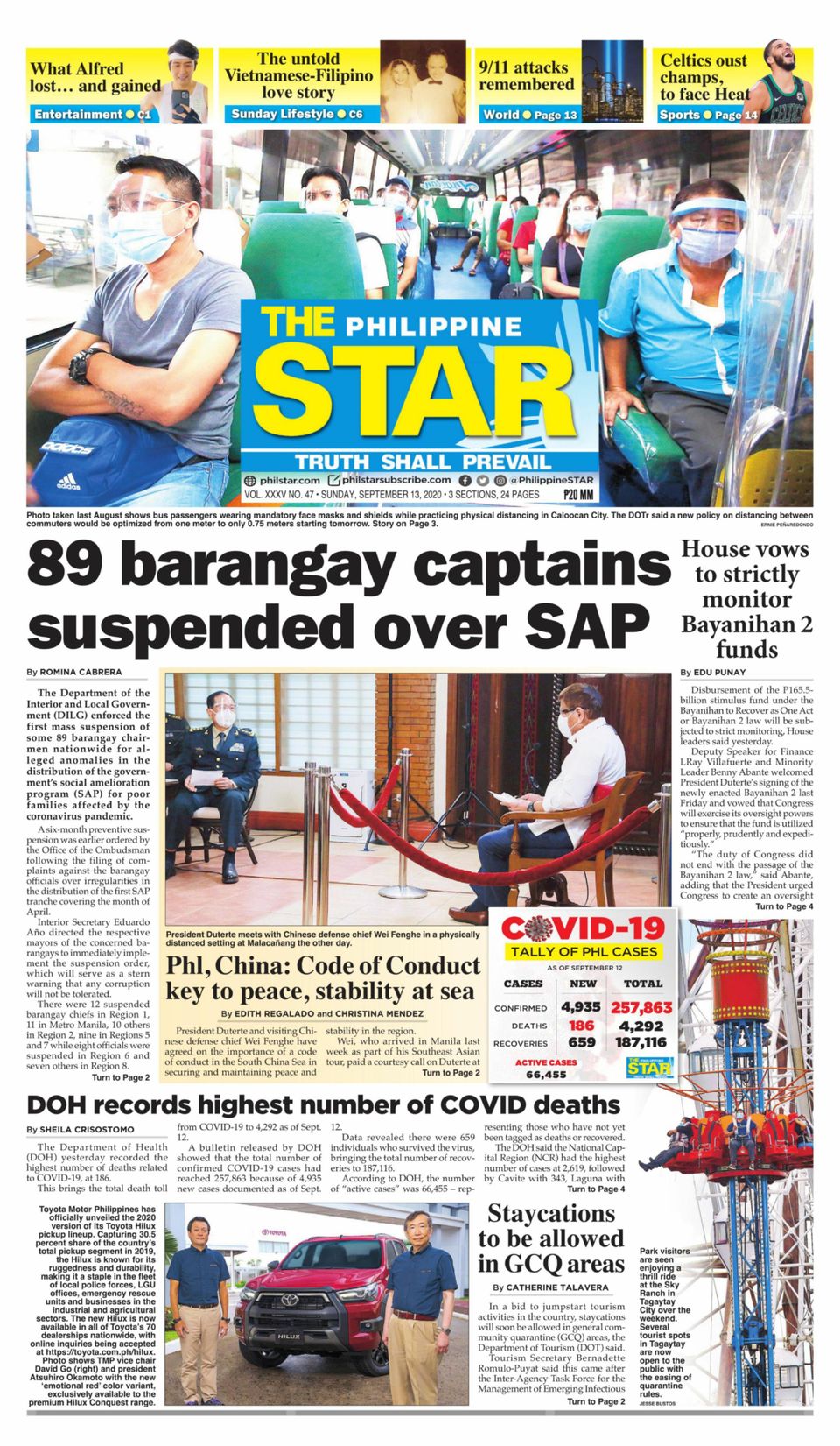 The Philippine Star-September 13, 2020 Newspaper