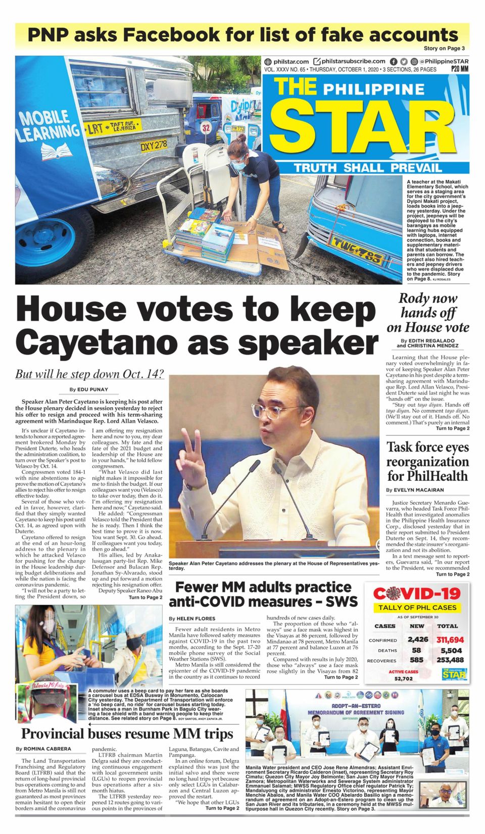 The Philippine Star-October 01, 2020 Newspaper