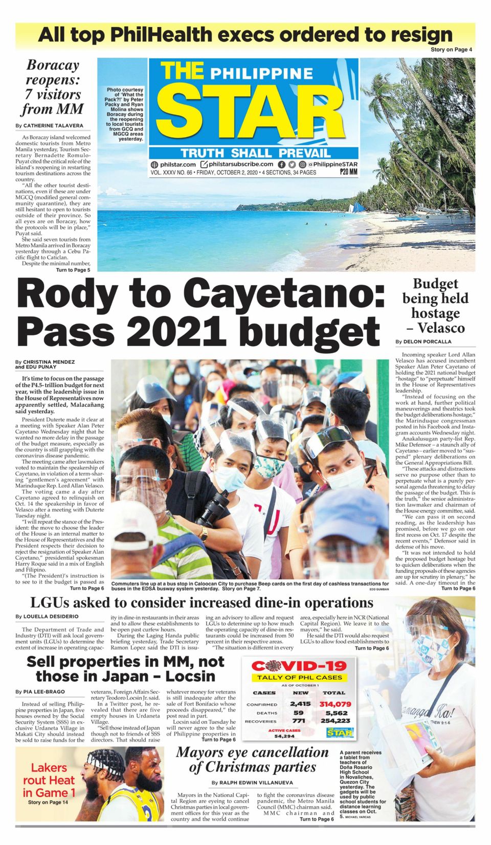 Get digital access to The Philippine Star - October 02, 2020 issue ...
