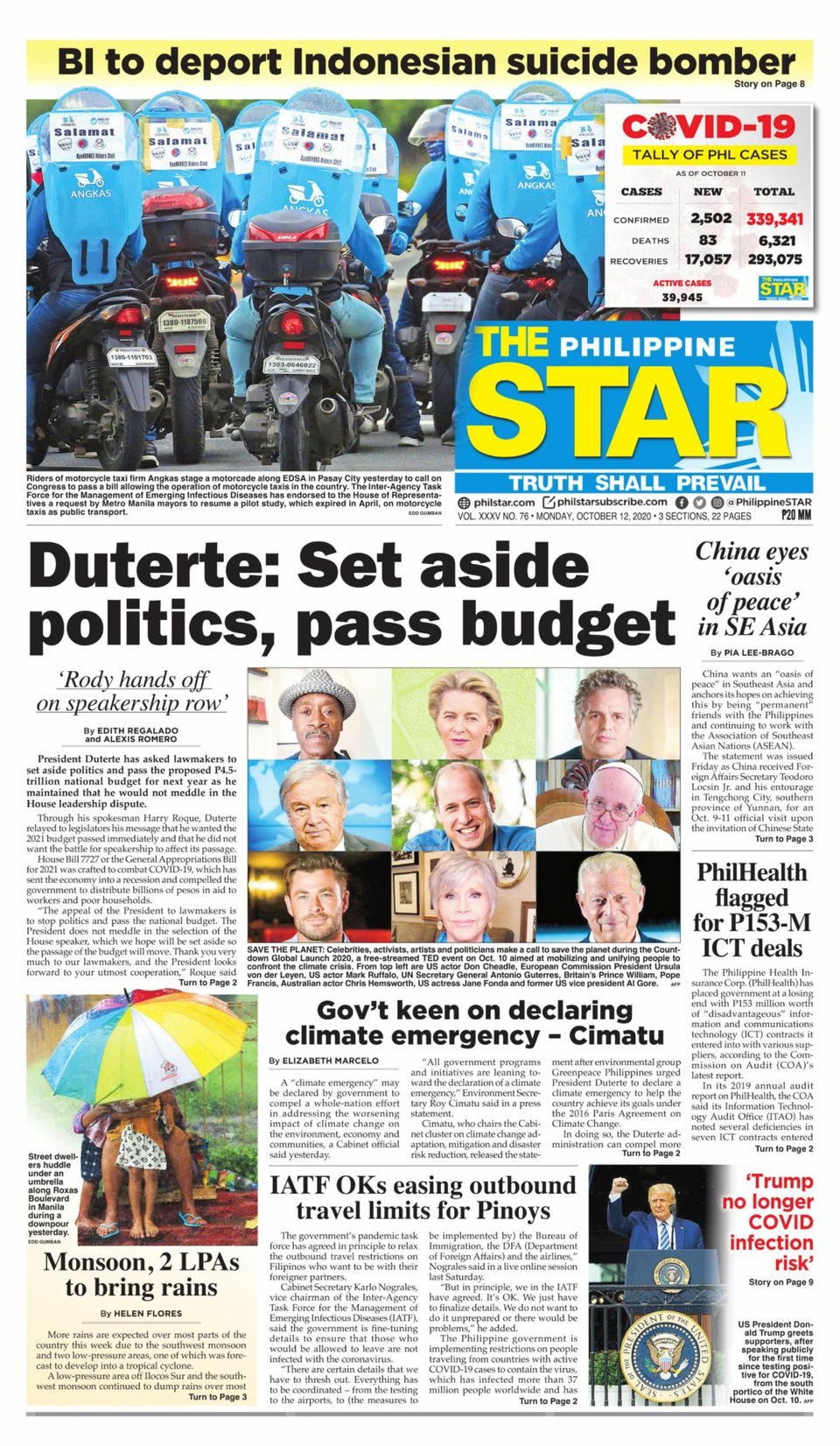 The Philippine Star-October 12, 2020 Newspaper