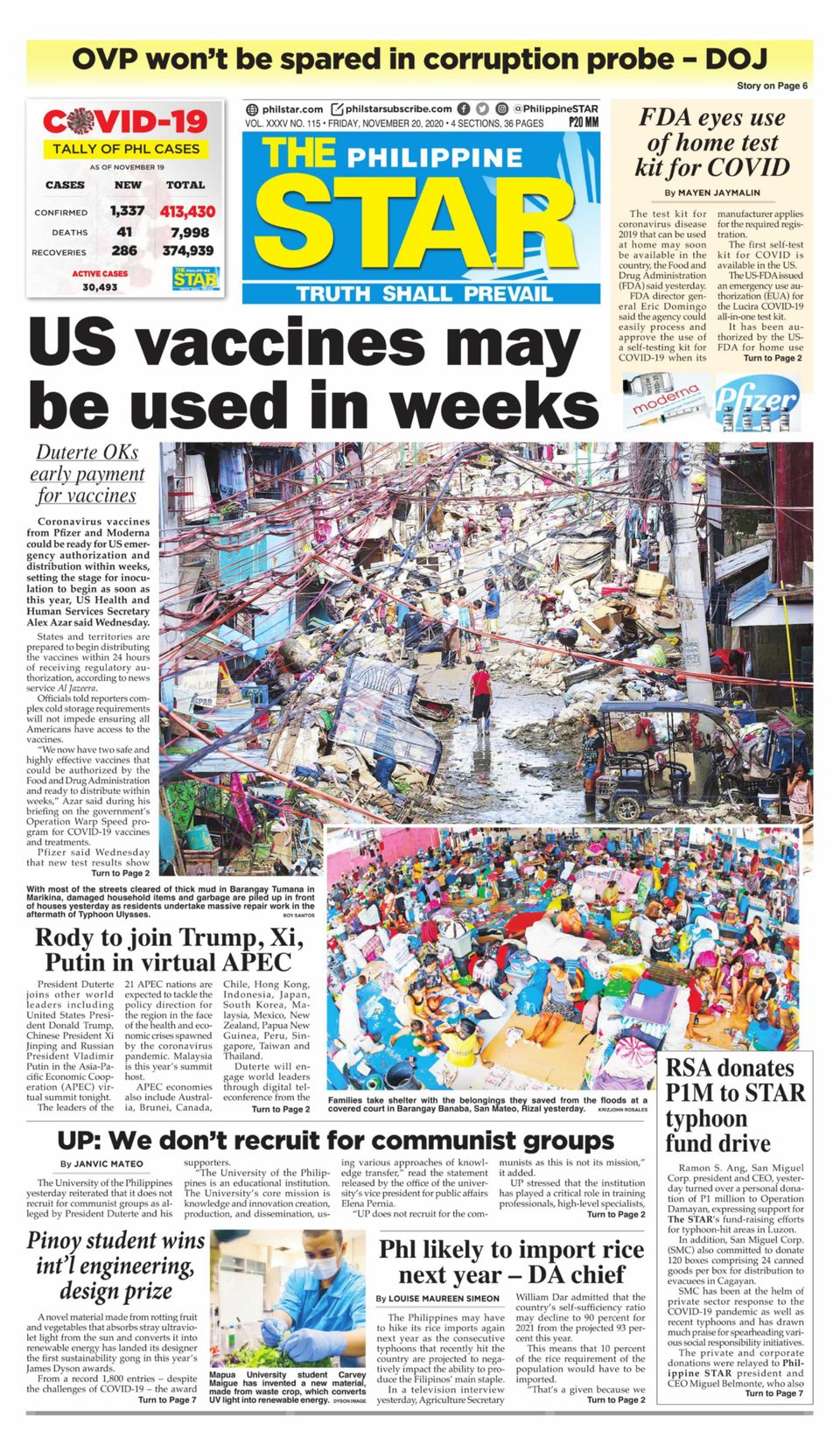 The Philippine Star-November 20, 2020 Newspaper
