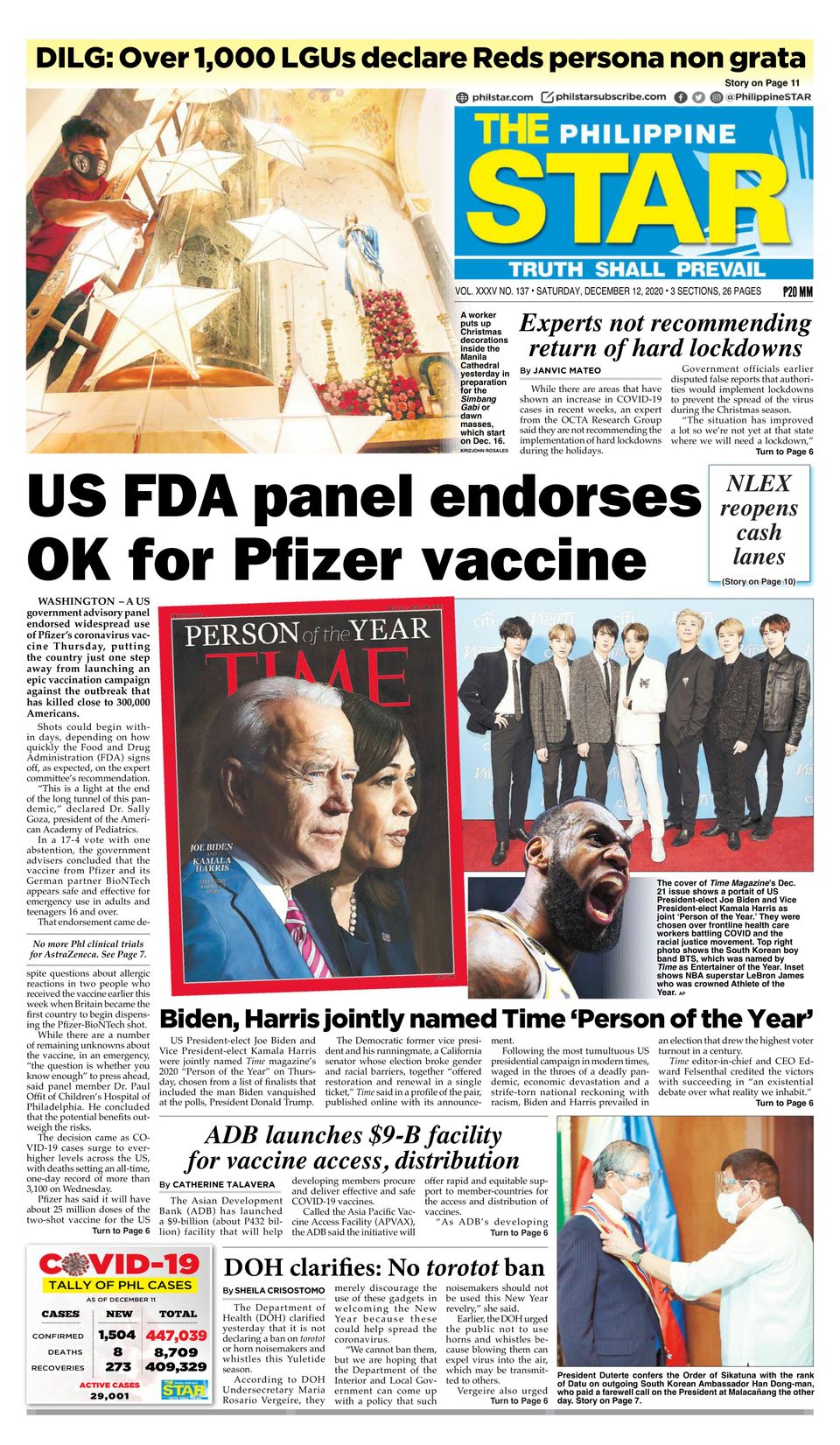 The Philippine Star-December 12, 2020 Newspaper