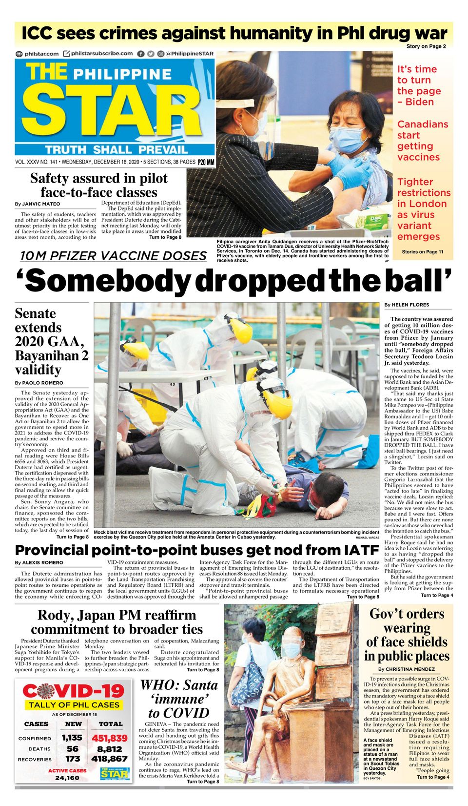 The Philippine Star-December 16, 2020 Newspaper