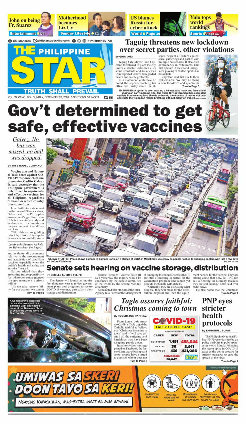 The Philippine Star-December 20, 2020 Newspaper