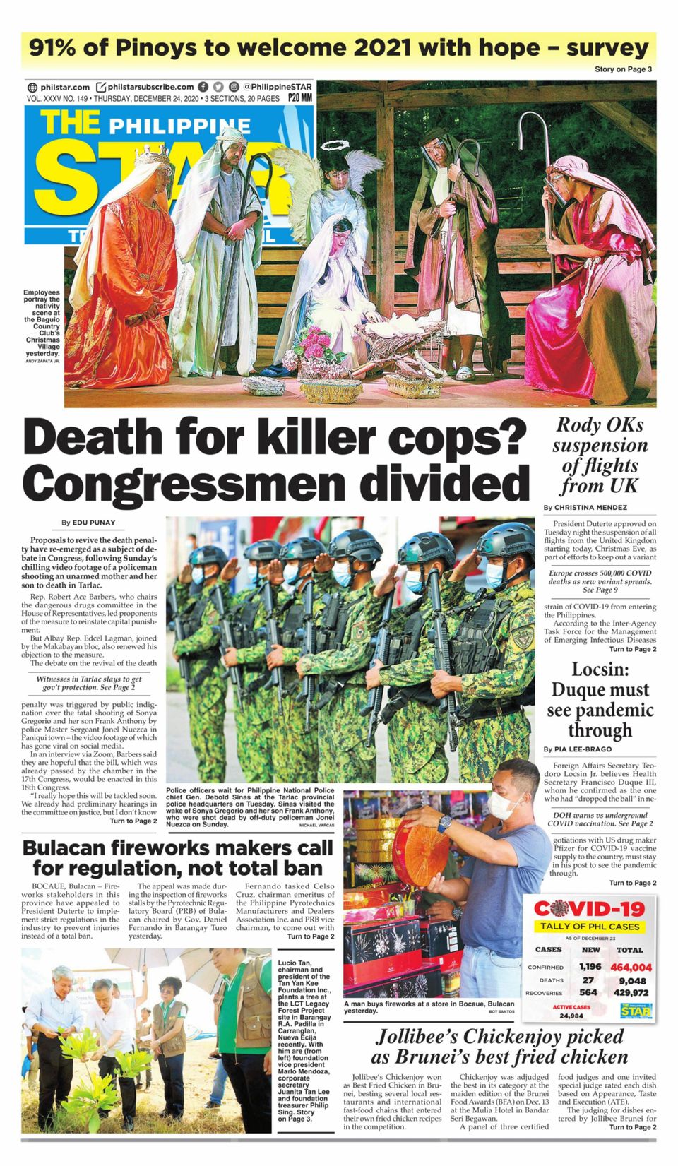 The Philippine Star-December 24, 2020 Newspaper