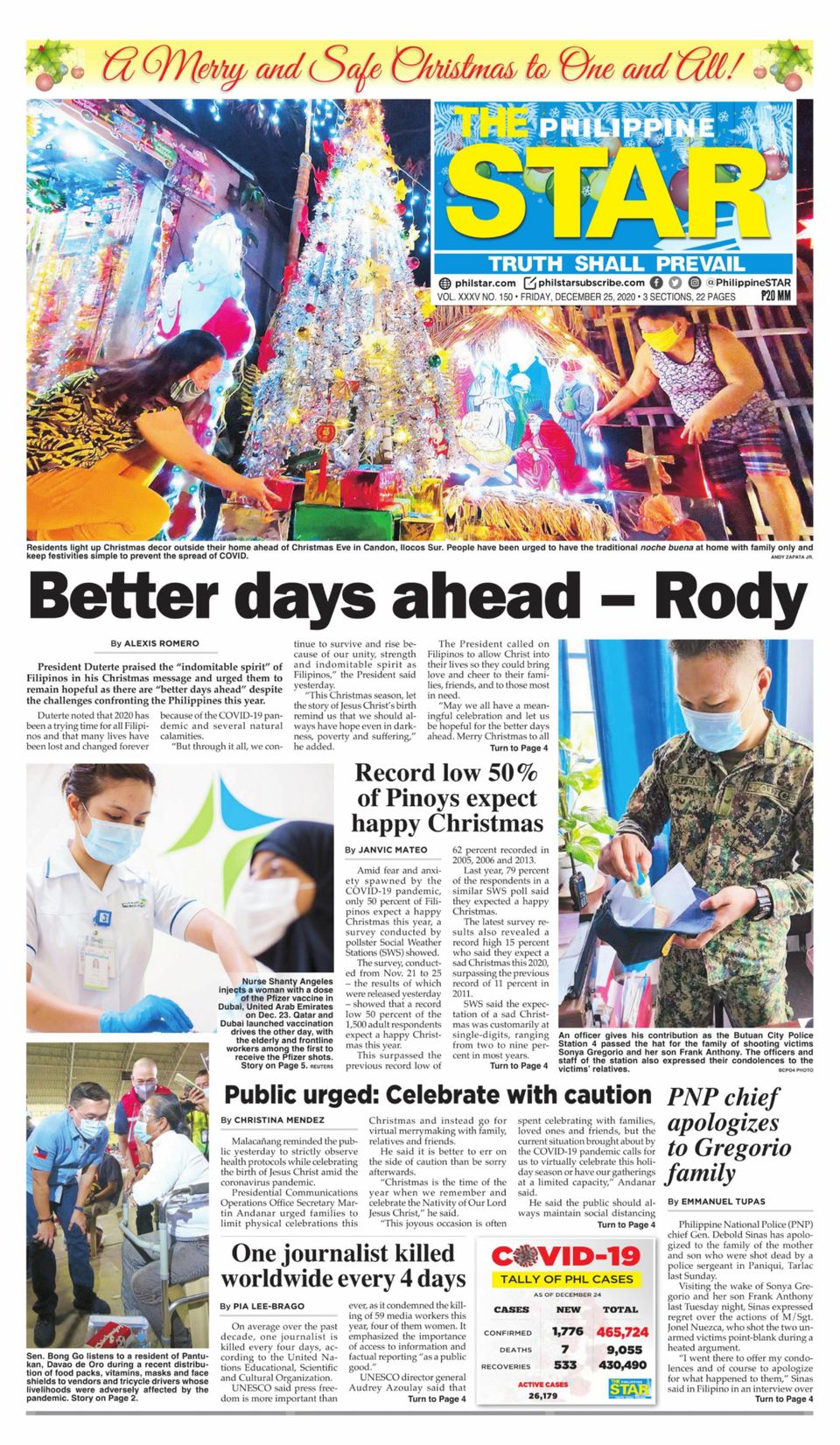 The Philippine Star-December 25, 2020 Newspaper