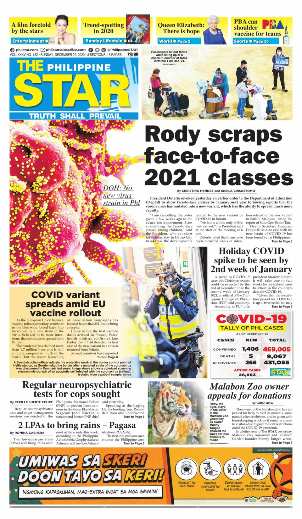 The Philippine Star-December 27, 2020 Newspaper