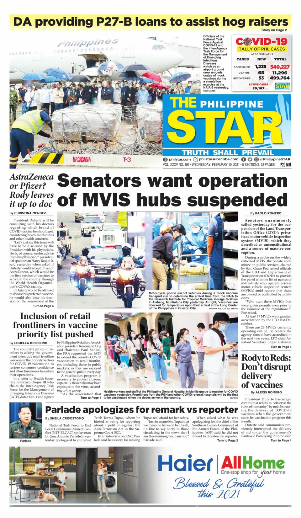 The Philippine Star-February 10, 2021 Newspaper