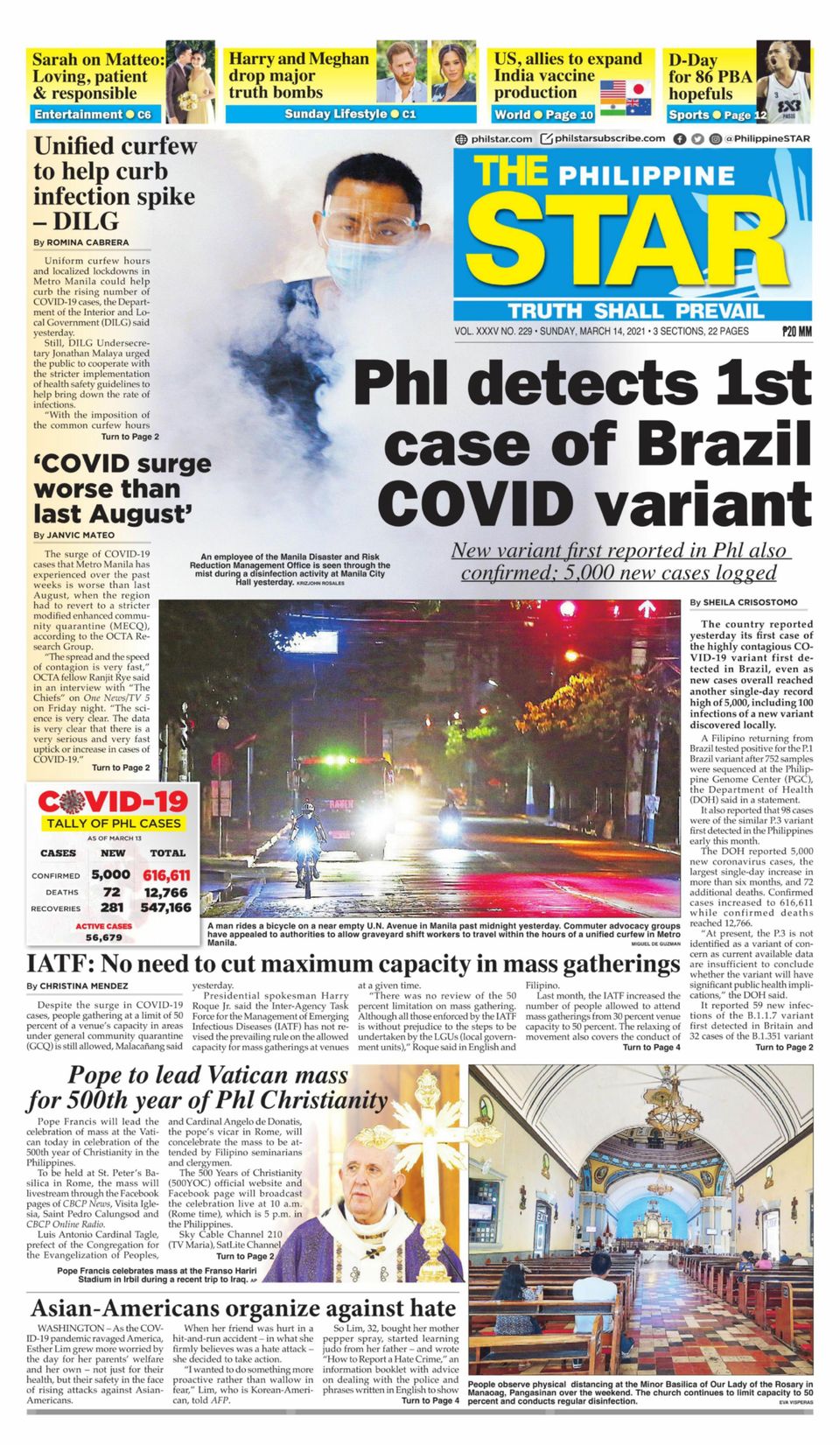 The Philippine Star-March 14, 2021 Newspaper - Get your Digital ...