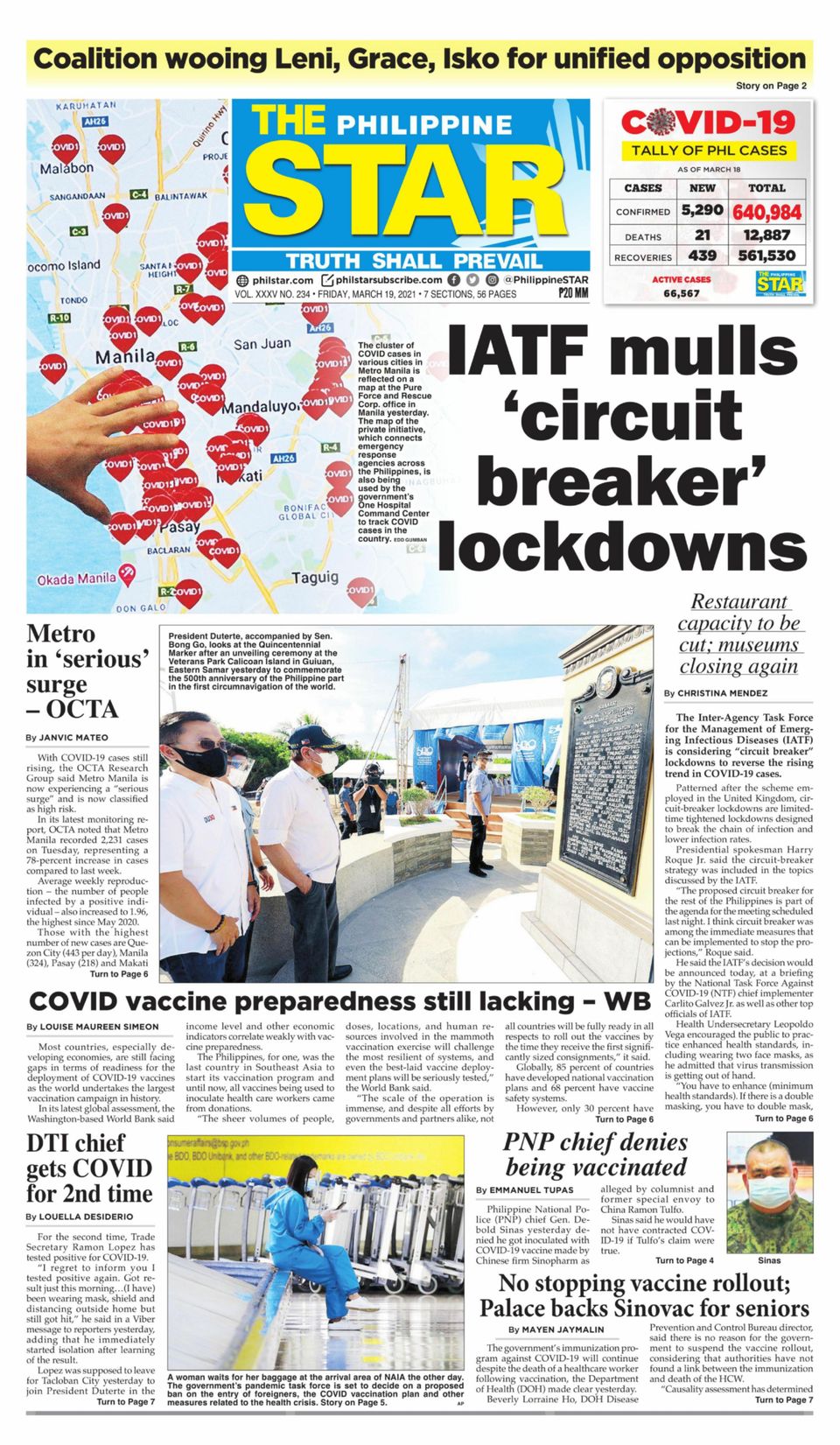 The Philippine Star-March 19, 2021 Newspaper - Get your Digital ...