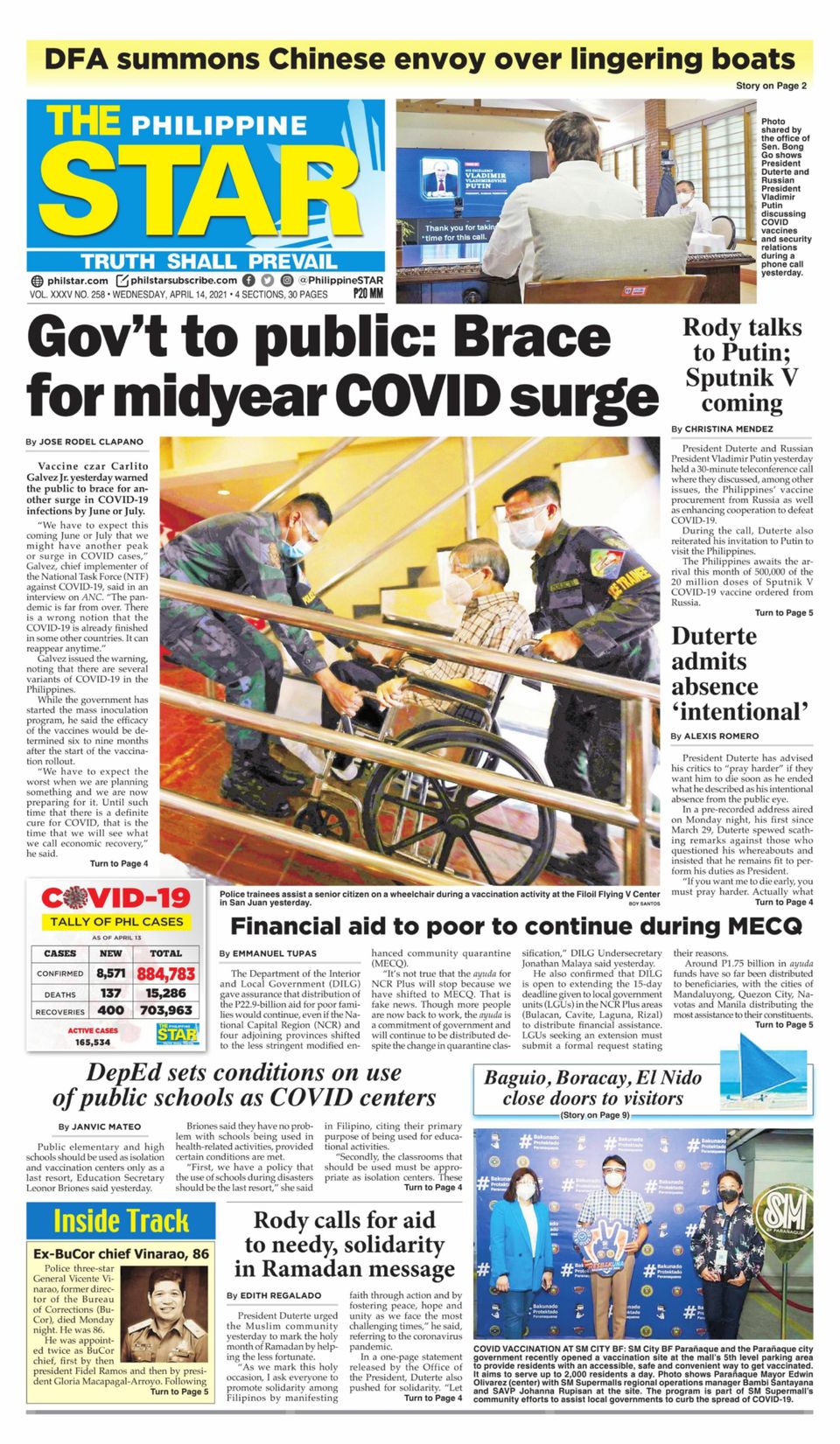 Get digital access to The Philippine Star - April 14, 2021 issue ...