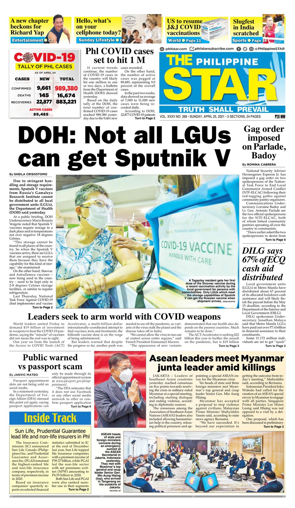 The Philippine Star-April 25, 2021 Newspaper - Get your Digital ...