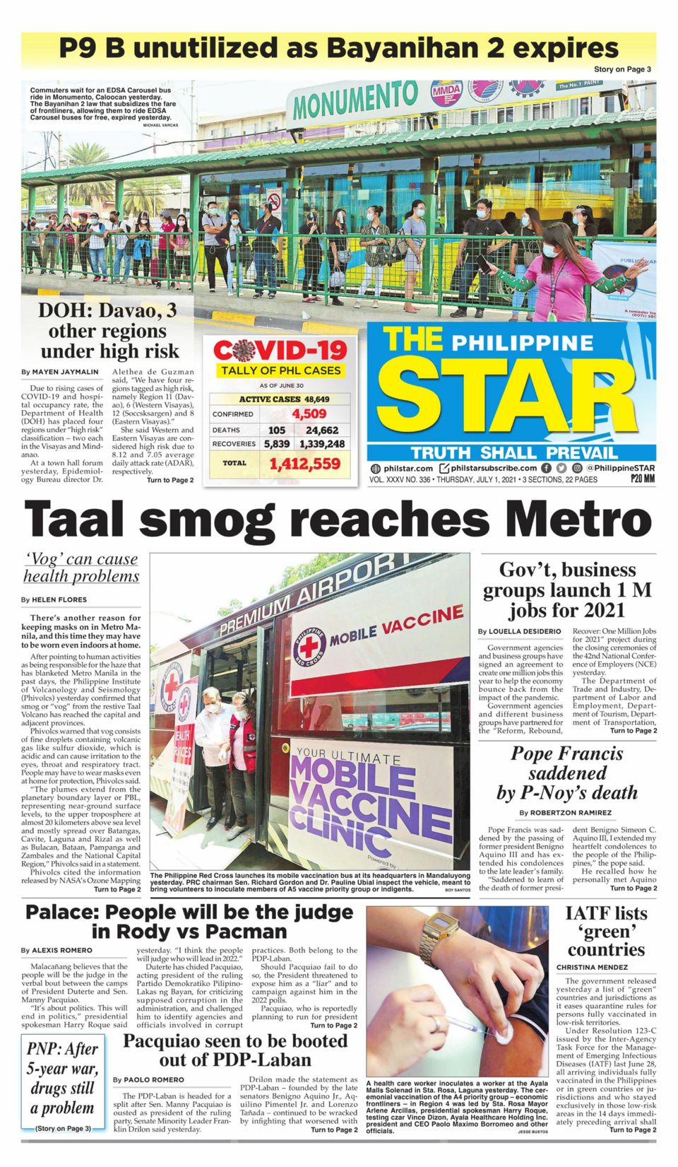 The Philippine Star-July 01, 2021 Newspaper - Get your Digital Subscription