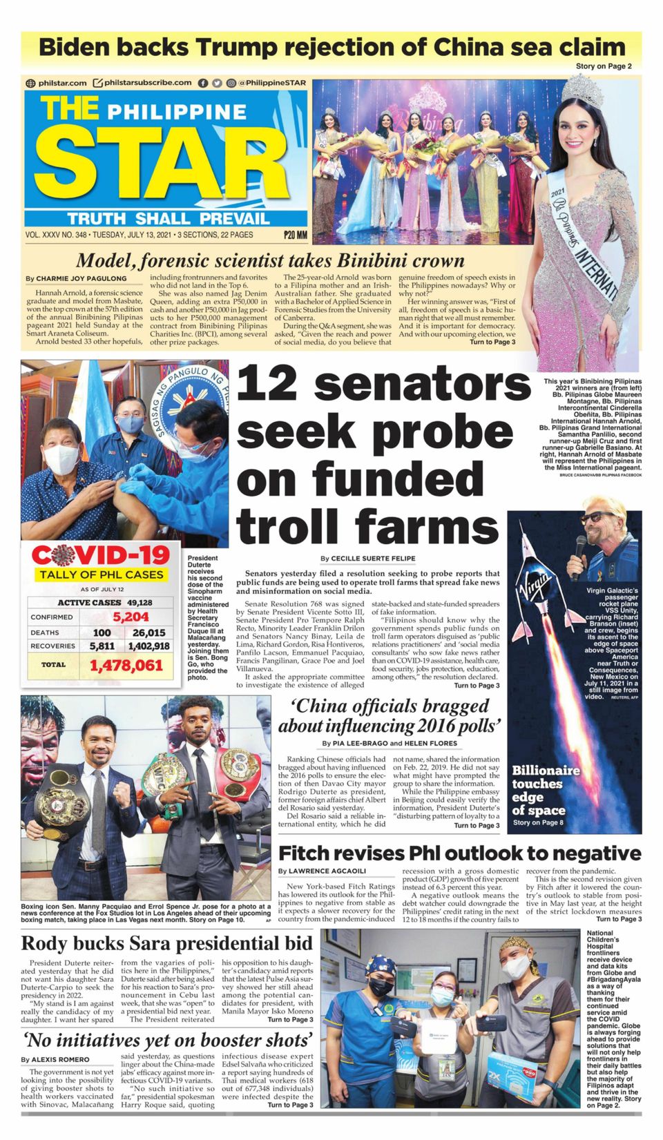 Get digital access to The Philippine Star - July 13, 2021 issue ...