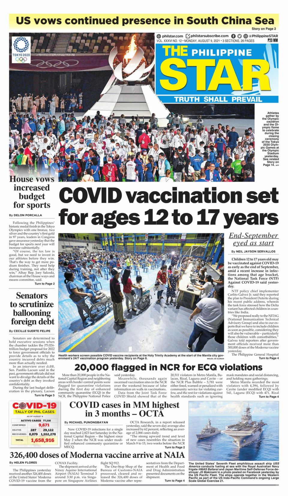 The Philippine Star-August 09, 2021 Newspaper - Get your Digital ...