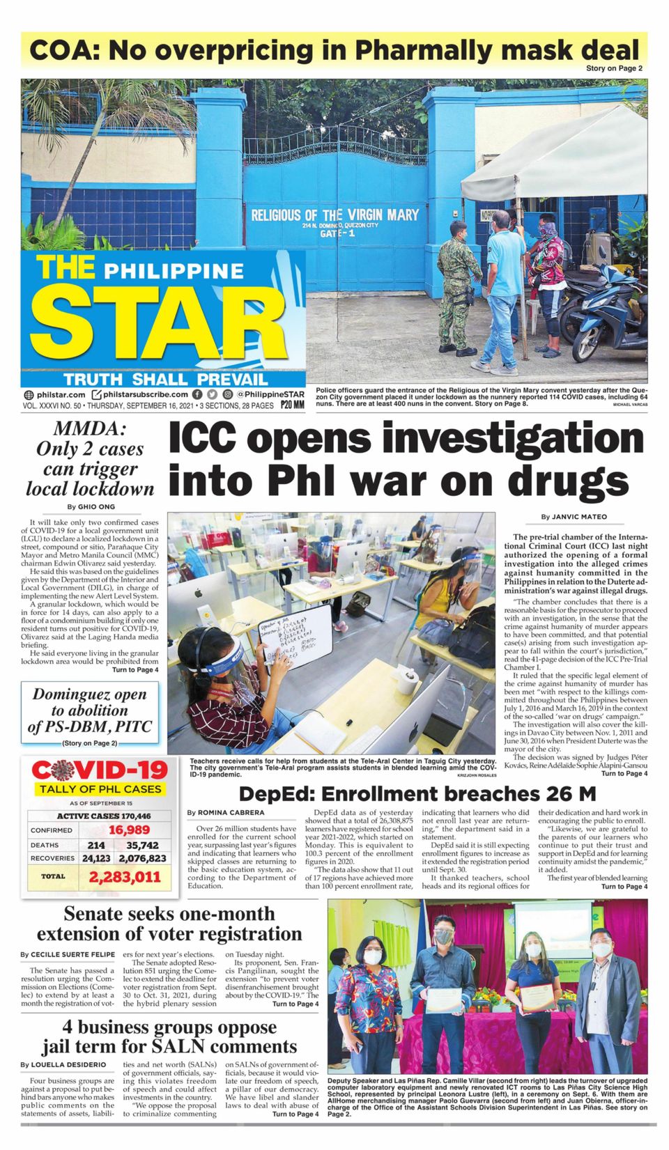 The Philippine Star-September 16, 2021 Newspaper