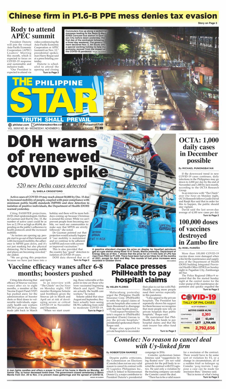 The Philippine Star-November 03, 2021 Newspaper