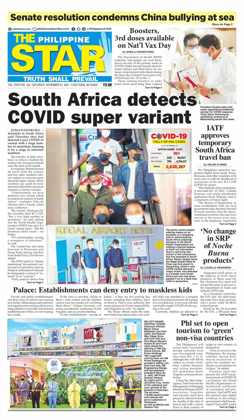 The Philippine Star-November 27, 2021 Newspaper