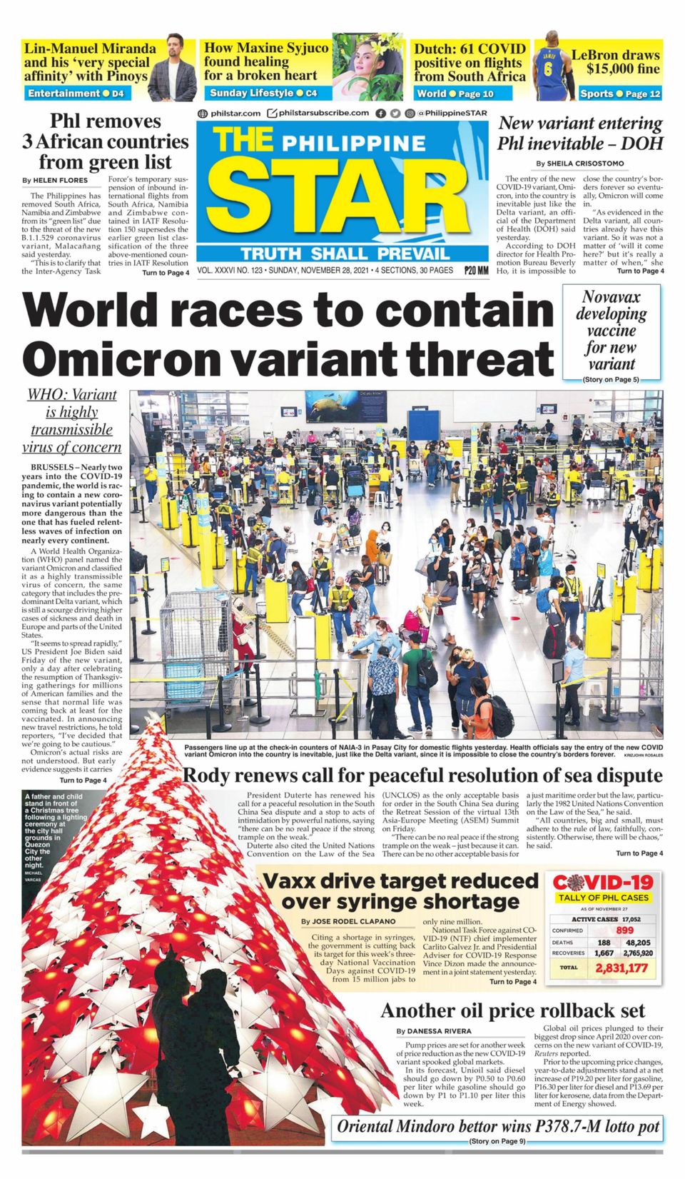 The Philippine Star-November 28, 2021 Newspaper