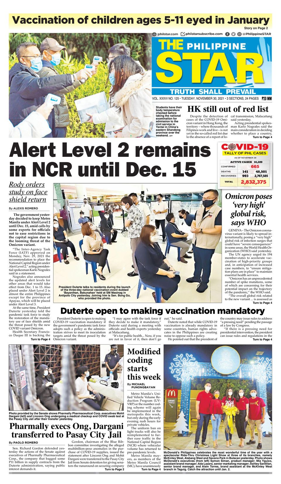 The Philippine Star-November 30, 2021 Newspaper