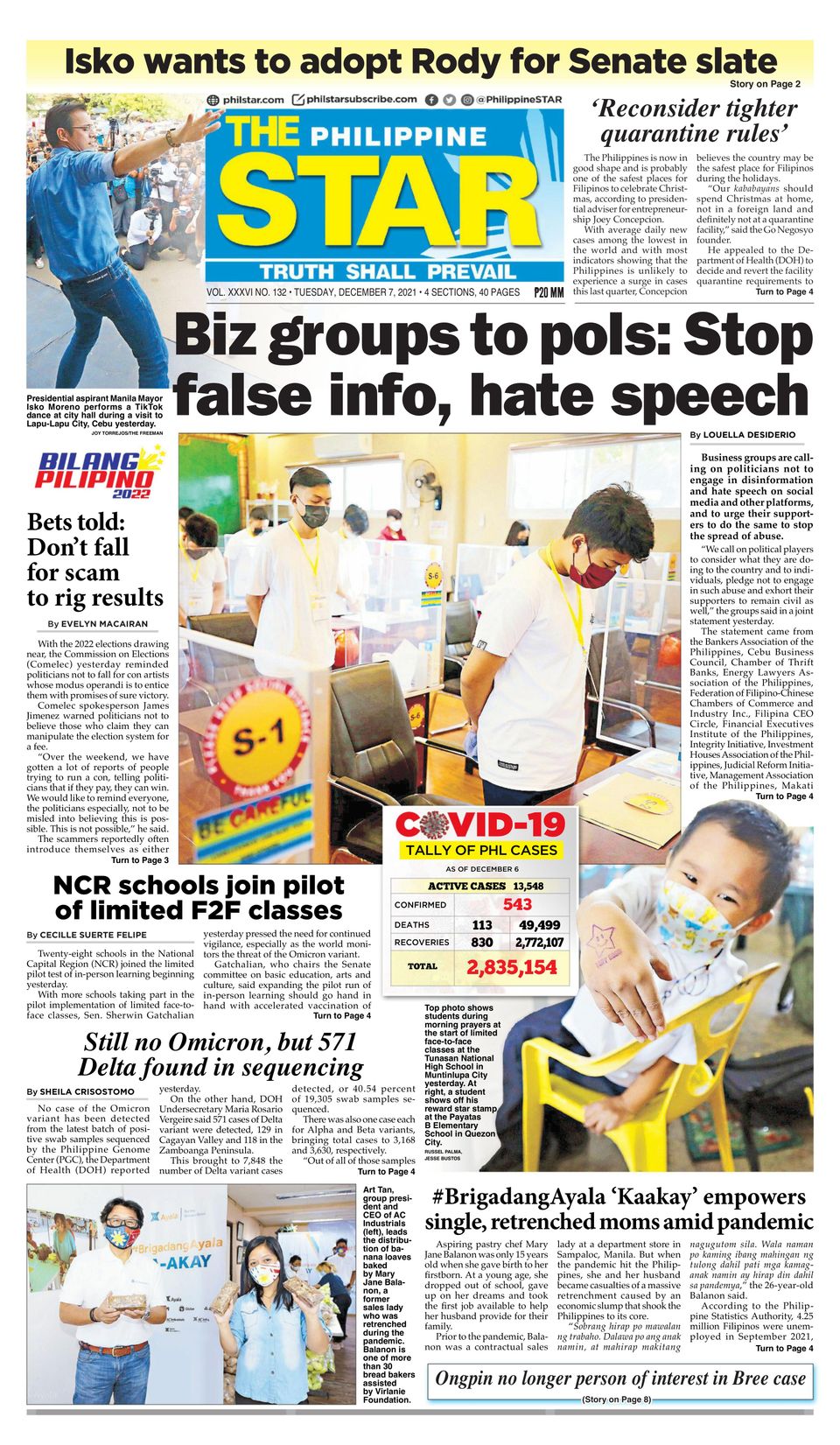 The Philippine Star-December 07, 2021 Newspaper
