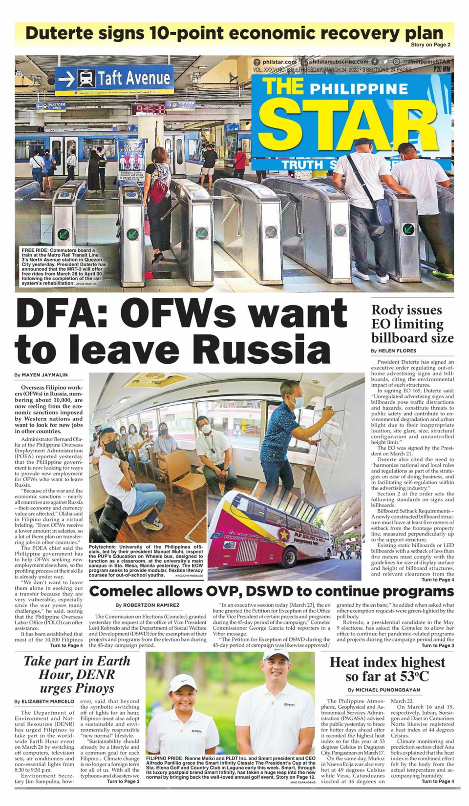 Get digital access to The Philippine Star - March 24, 2022 issue ...