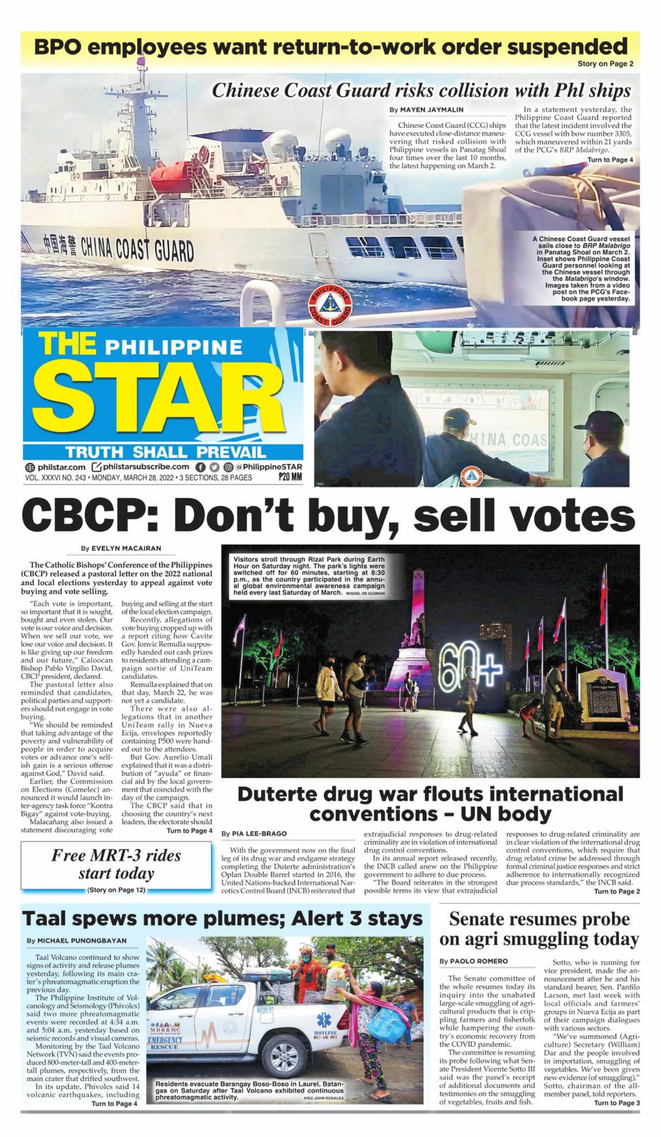The Philippine Star-March 28, 2022 Newspaper - Get your Digital ...