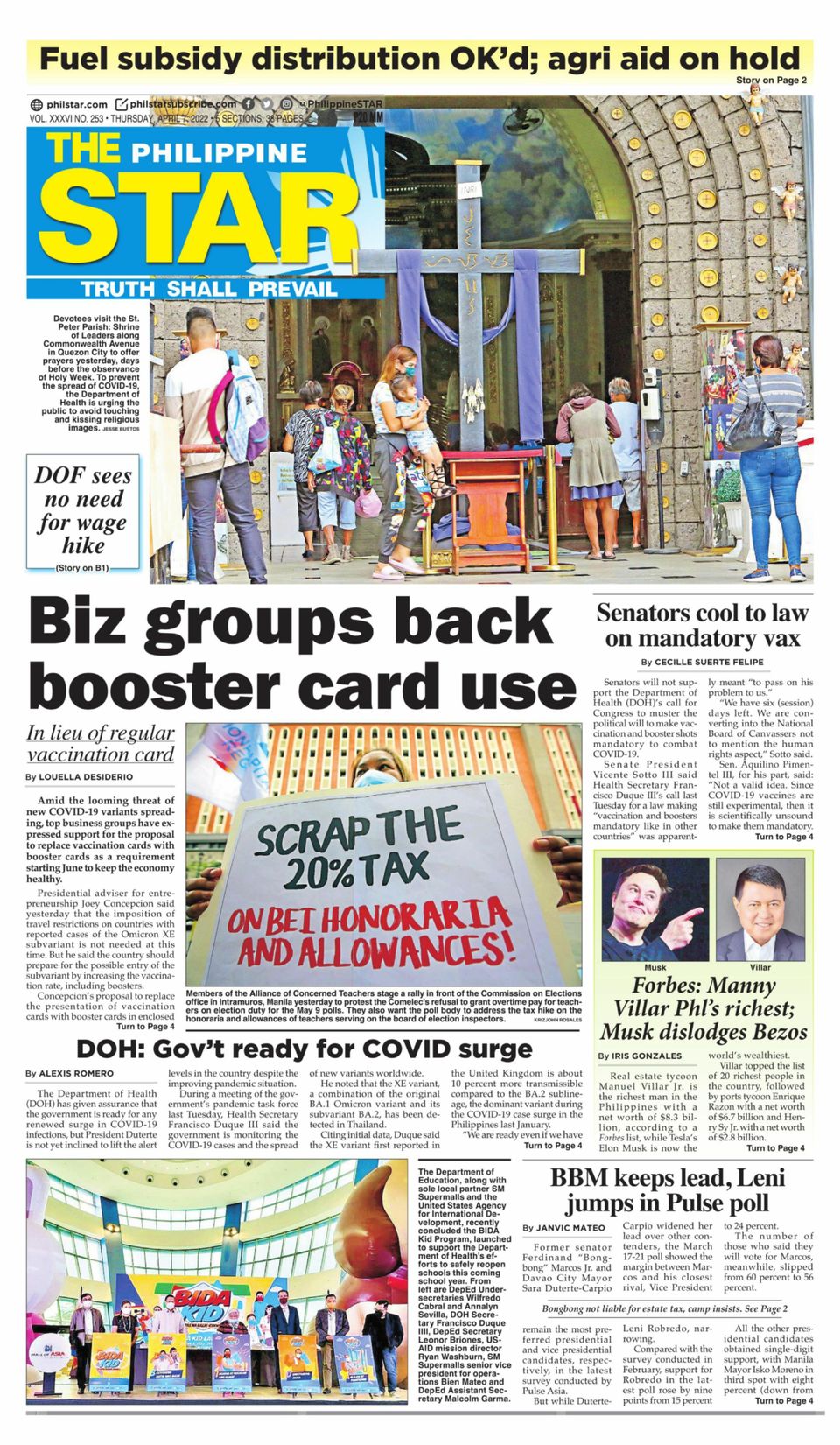 The Philippine Star-April 07, 2022 Newspaper - Get your Digital ...