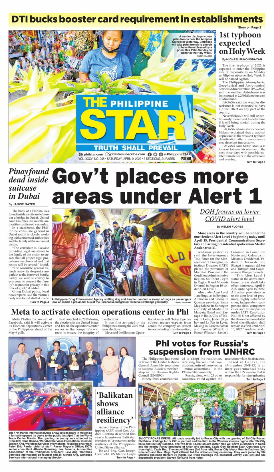 The Philippine Star-April 09, 2022 Newspaper - Get your Digital ...