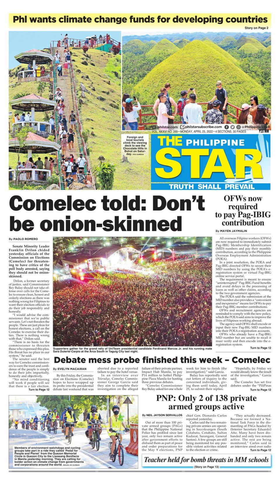 The Philippine Star-April 25, 2022 Newspaper - Get your Digital ...