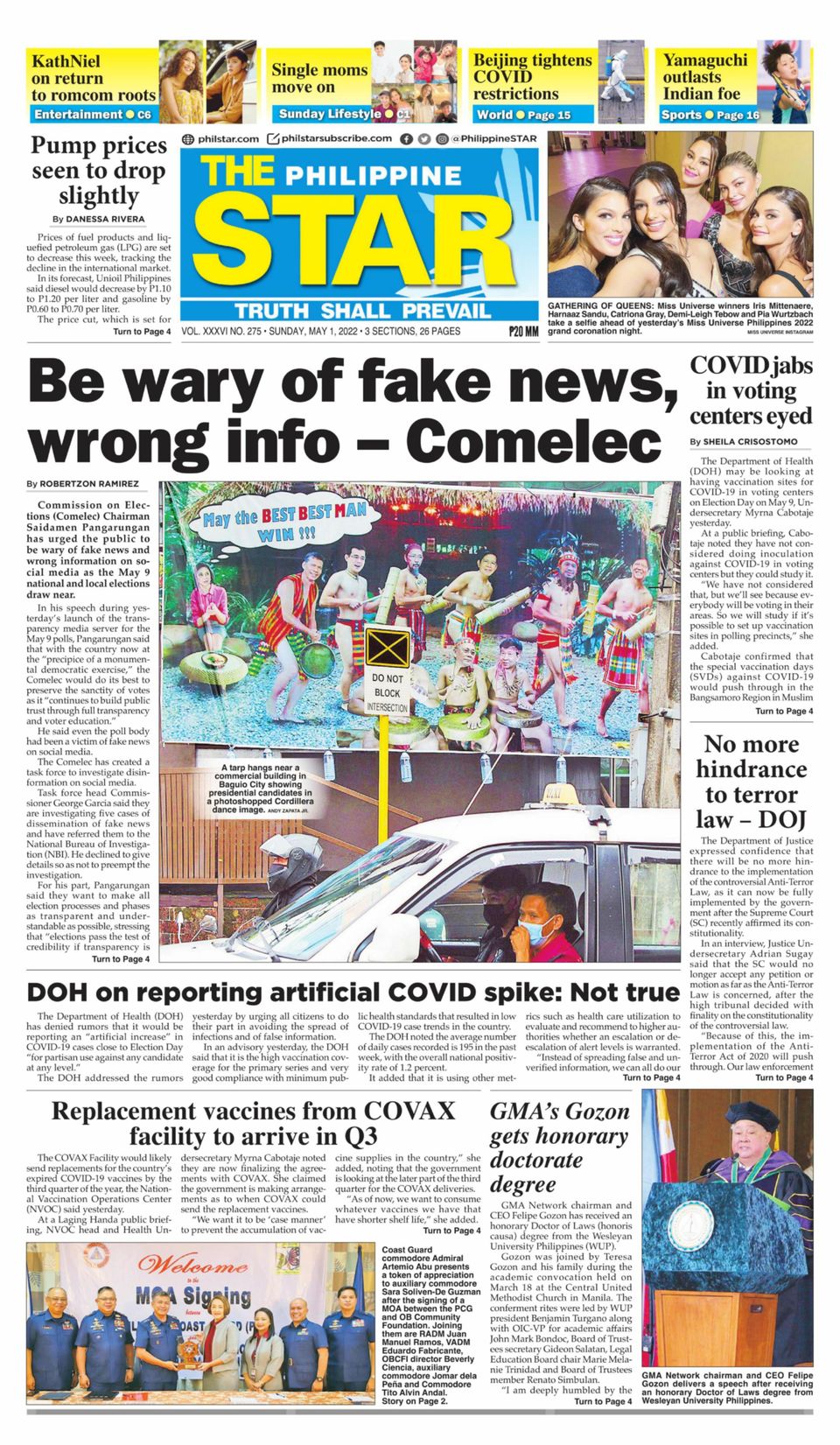 The Philippine Star-May 01, 2022 Newspaper - Get your Digital Subscription