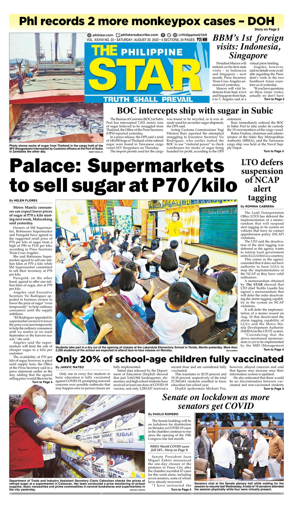 The Philippine Star-August 20, 2022 Newspaper - Get your Digital ...