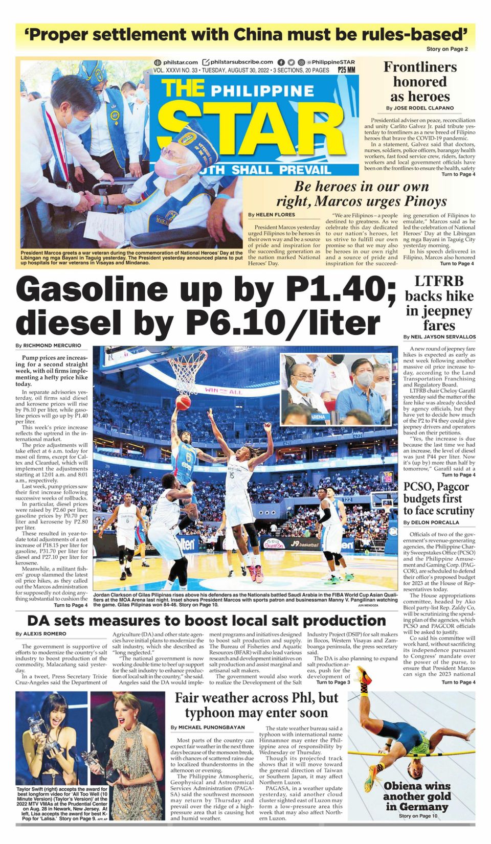 The Philippine Star-August 30, 2022 Newspaper - Get your Digital ...