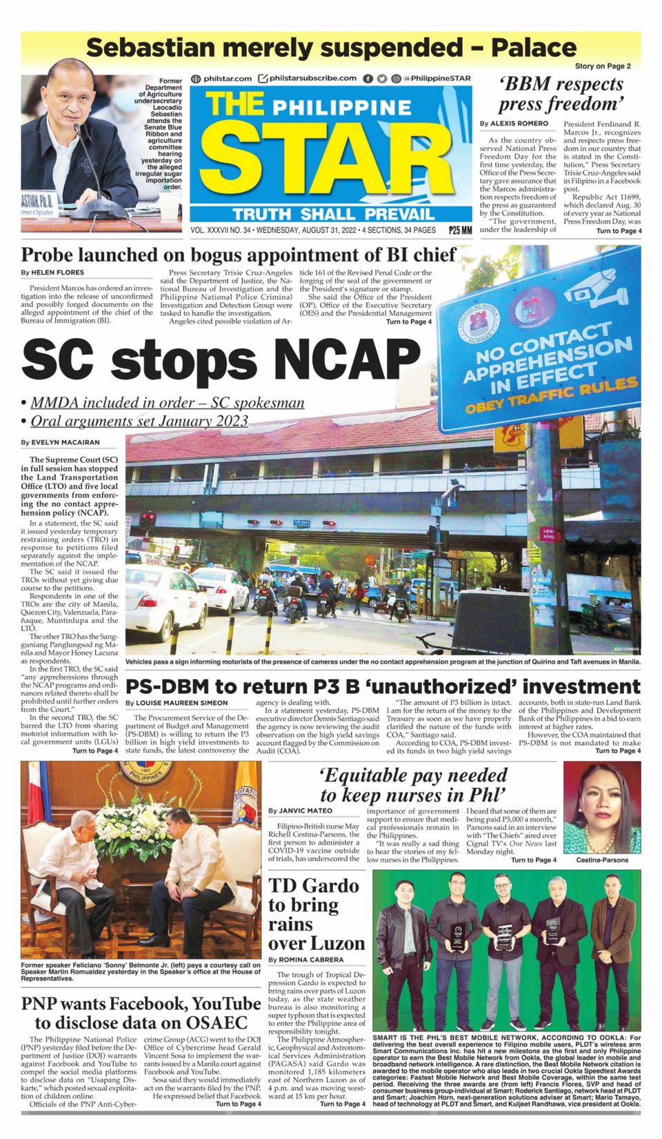 The Philippine Star-August 31, 2022 Newspaper - Get your Digital ...
