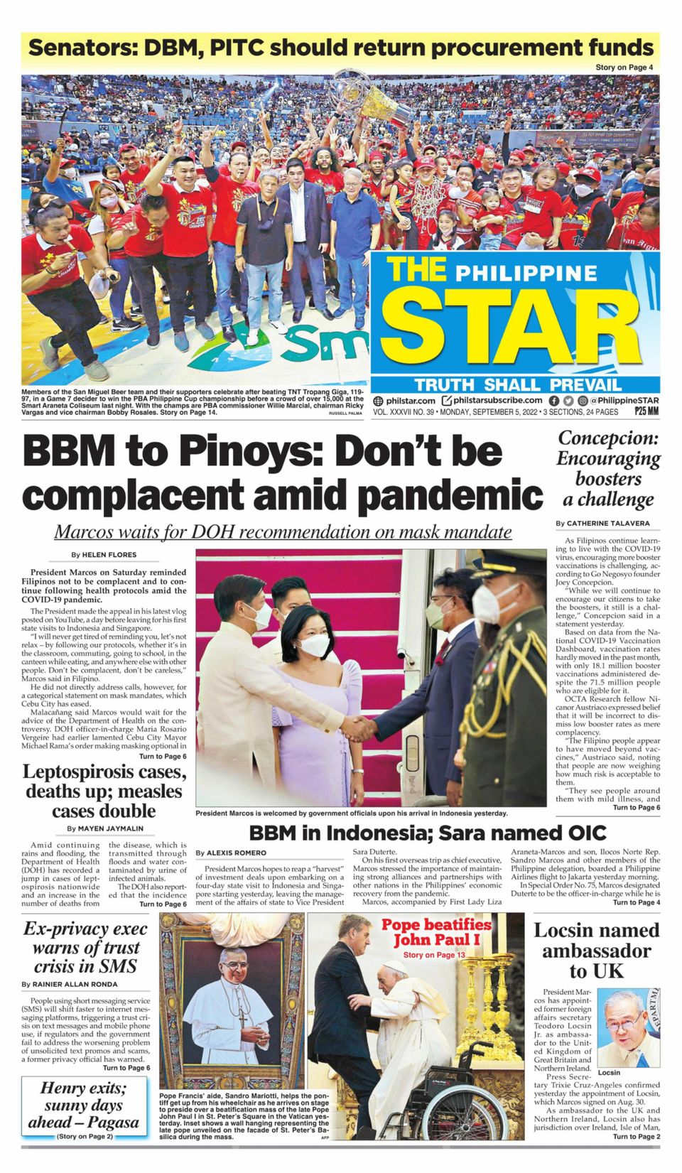 The Philippine Star-September 05, 2022 Newspaper