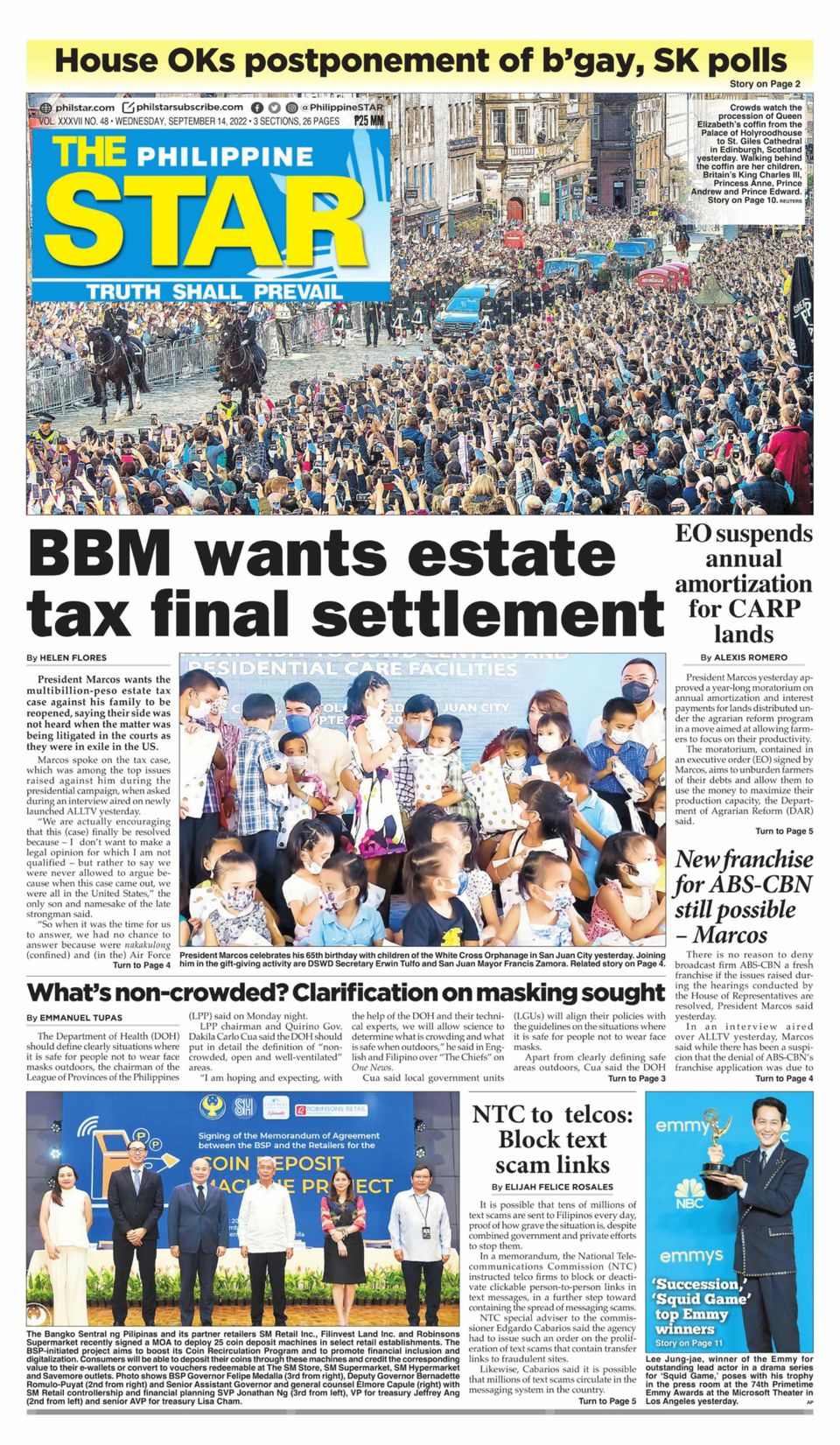 The Philippine Star-September 14, 2022 Newspaper