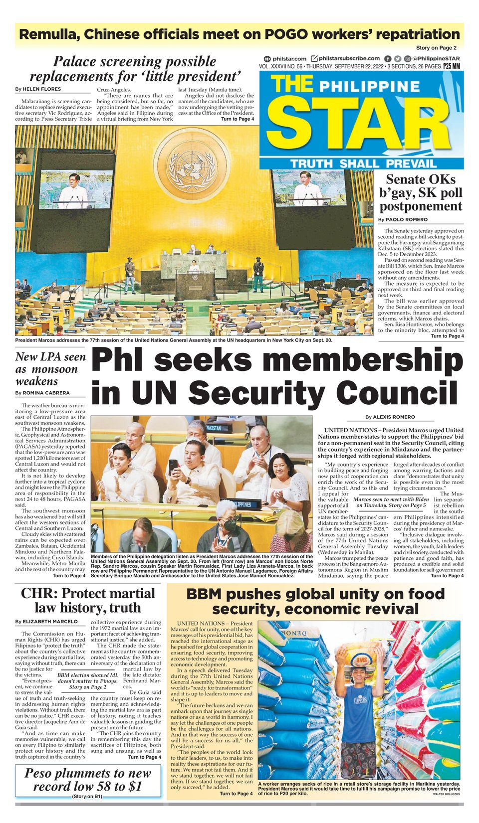 The Philippine Star-September 22, 2022 Newspaper