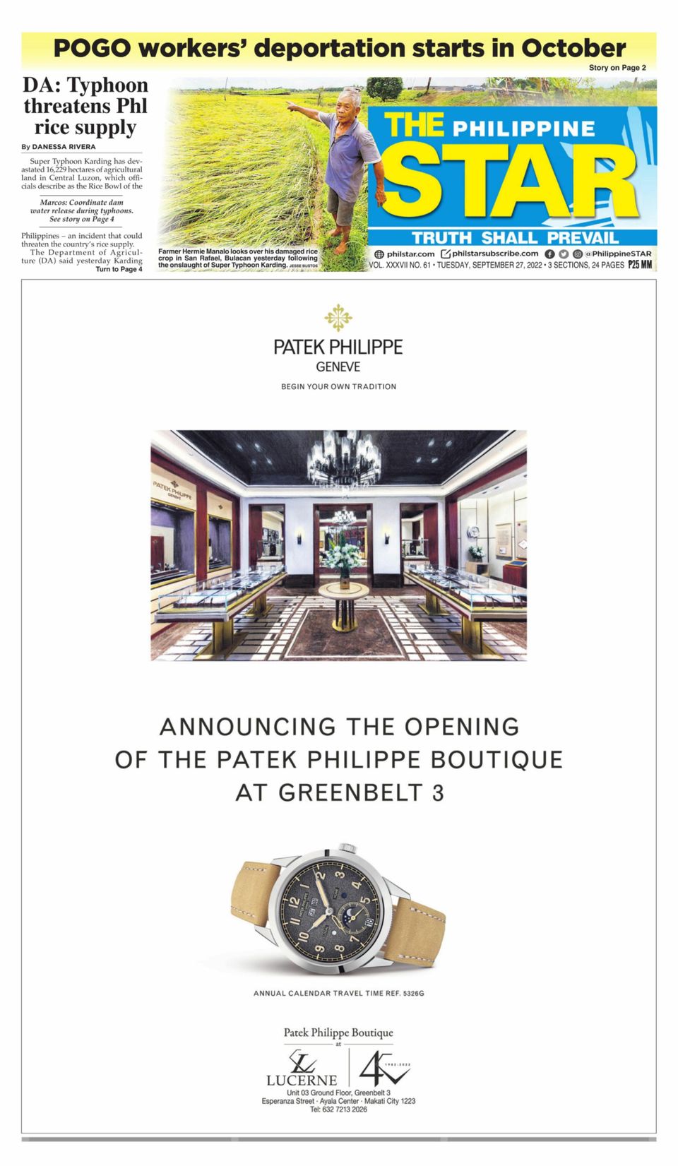 The Philippine Star-September 27, 2022 Newspaper