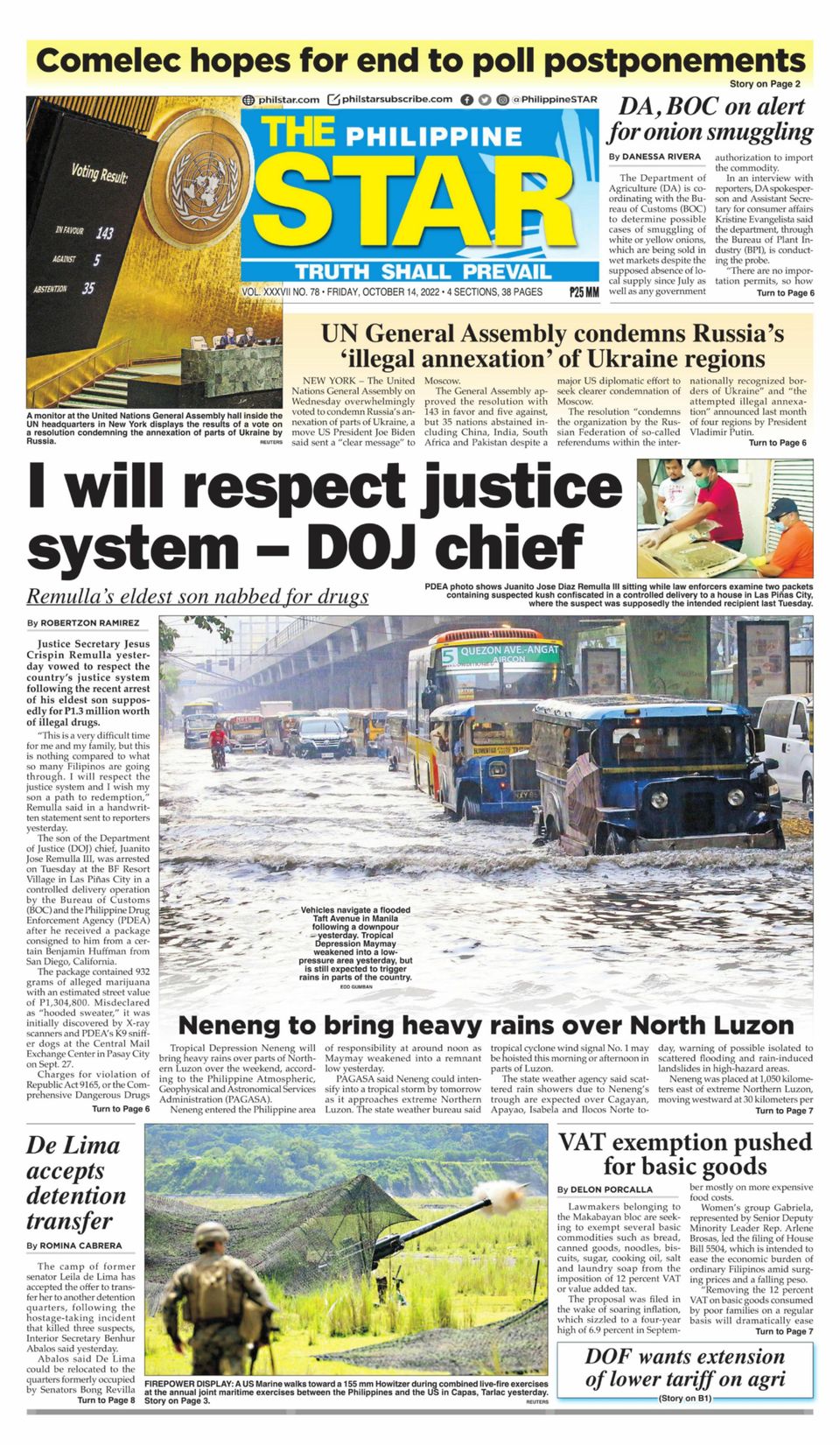 The Philippine Star-October 14, 2022 Newspaper
