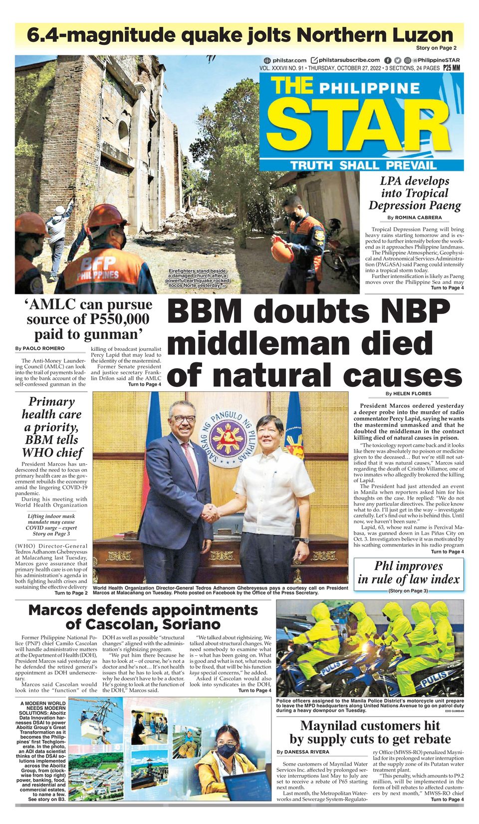Get digital access to The Philippine Star - October 27, 2022 issue | Magzter.com