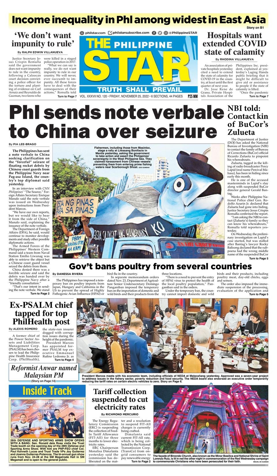 The Philippine Star-November 25, 2022 Newspaper