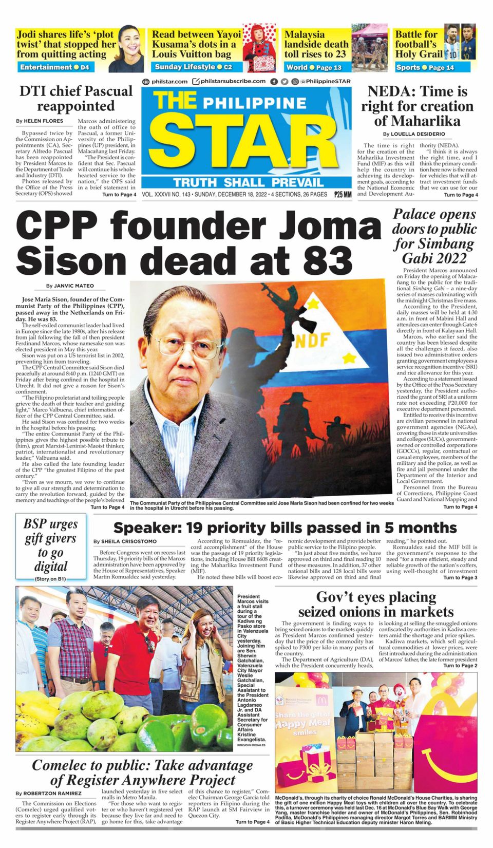 Get digital access to The Philippine Star - December 18, 2022 issue ...