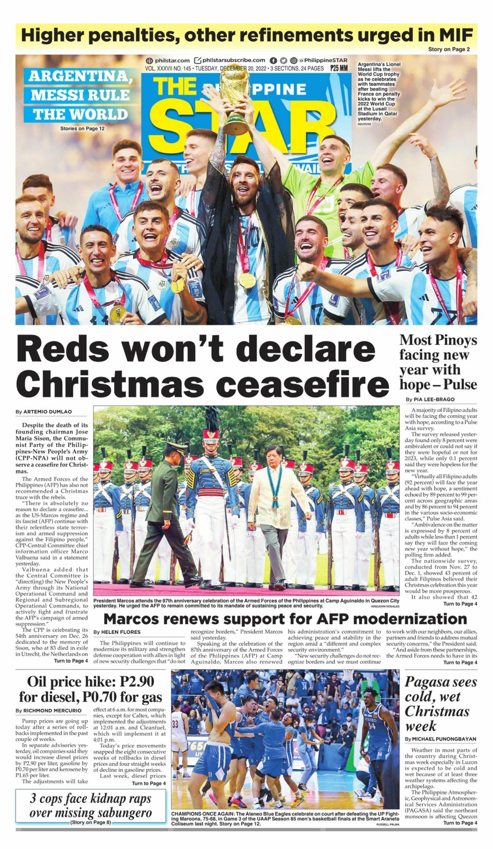The Philippine Star-December 20, 2022 Newspaper