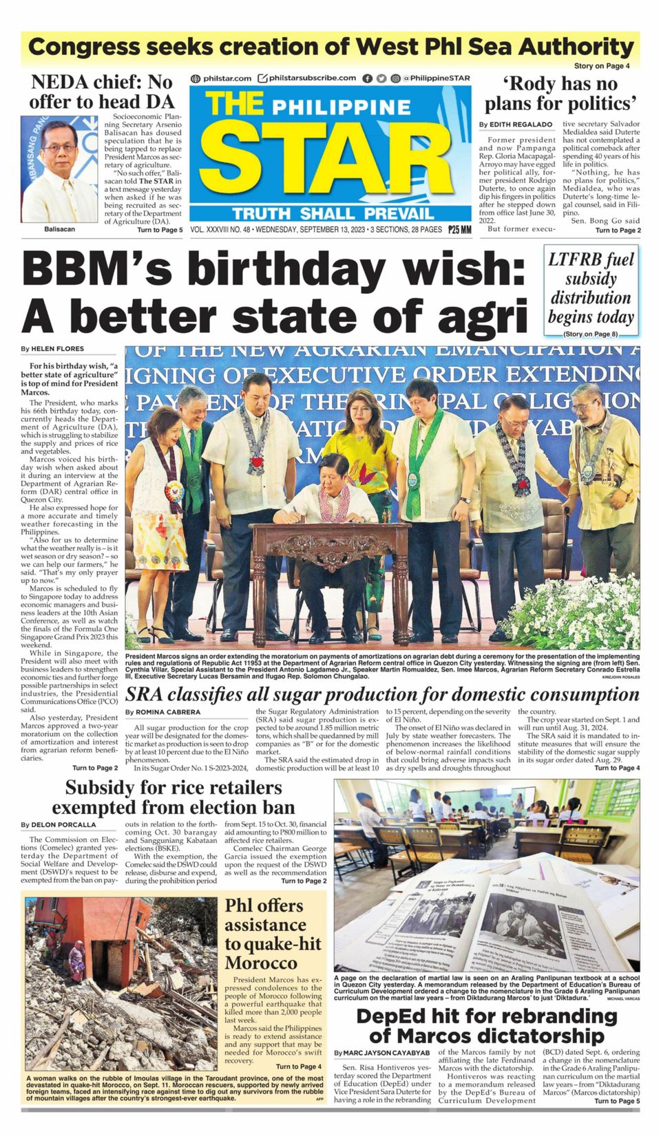 The Philippine Star-September 13, 2023 Newspaper
