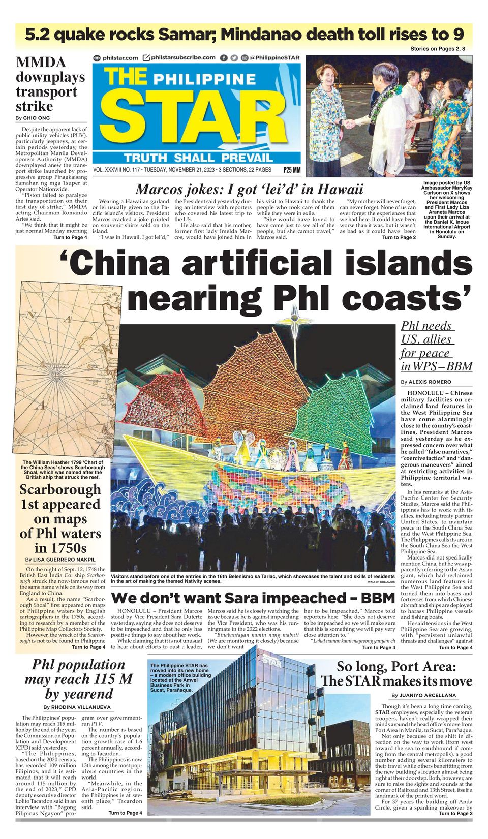 The Philippine Star-November 21, 2023 Newspaper