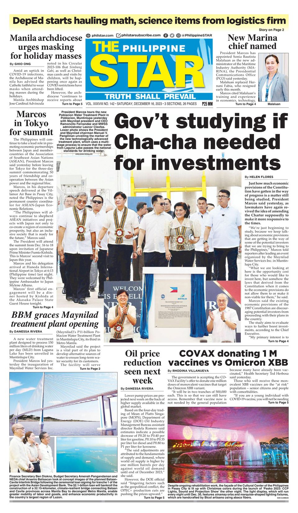 The Philippine Star-December 16, 2023 Newspaper