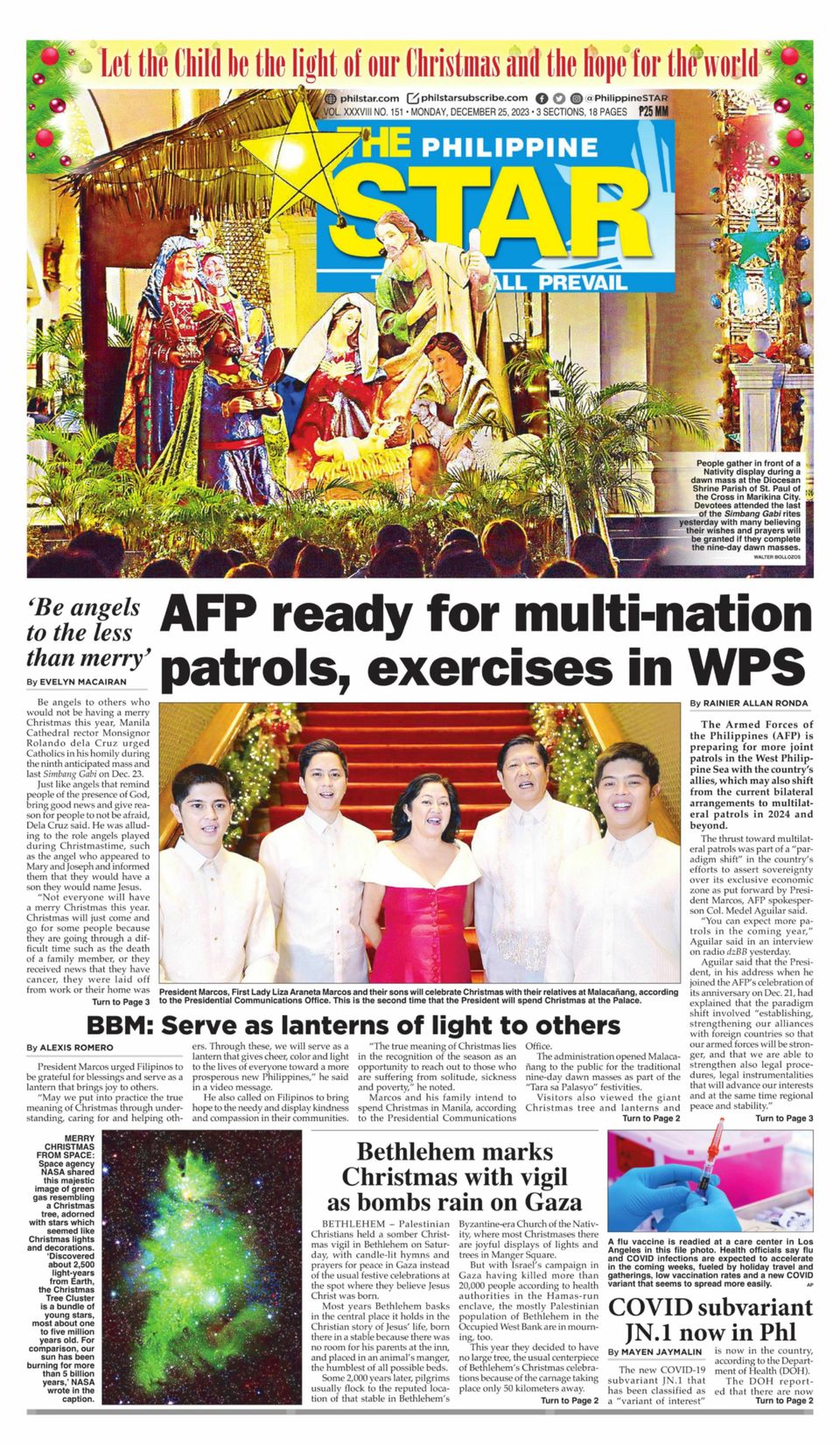 The Philippine Star-December 25, 2023 Newspaper