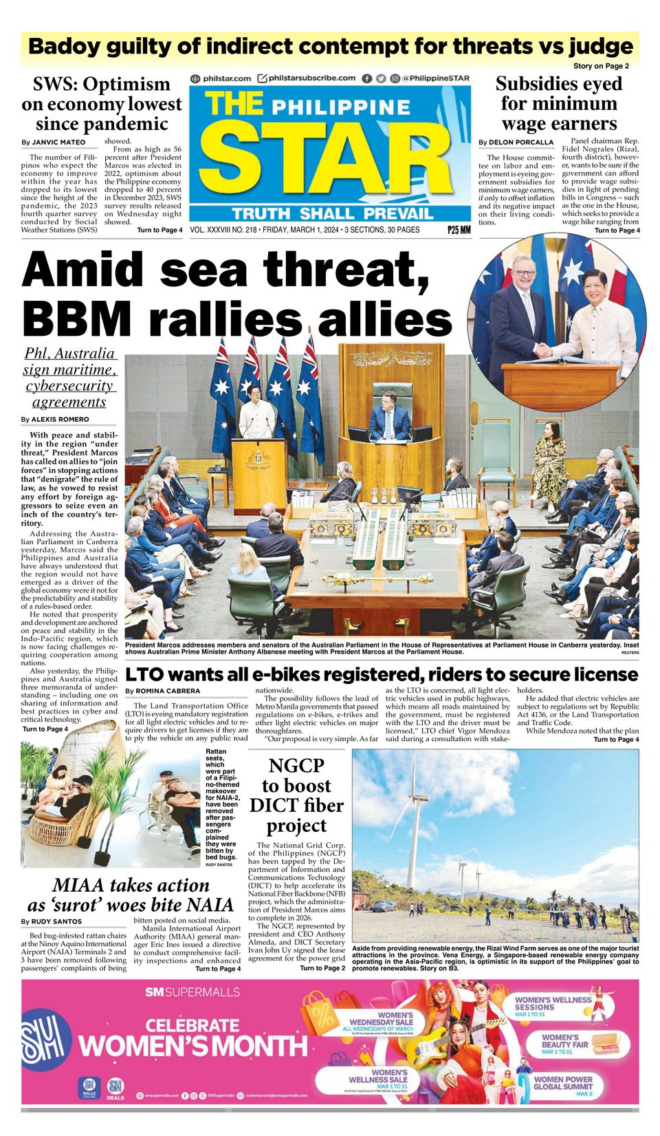 The Philippine Star-March 01, 2024 Newspaper - Get your Digital ...