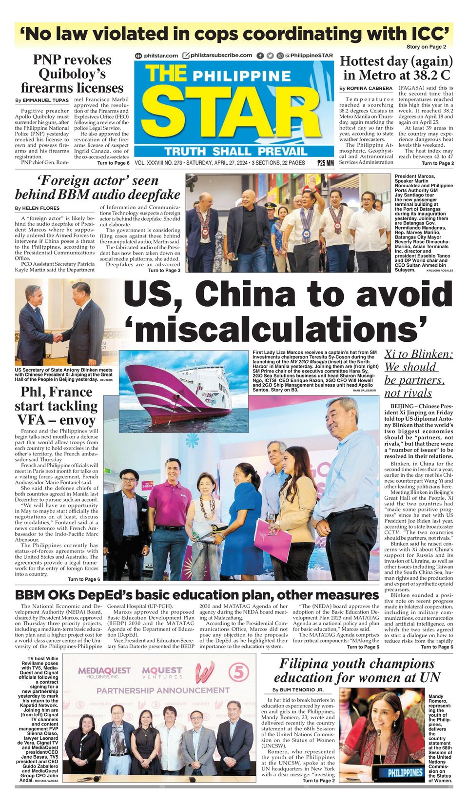The Philippine Star-April 27, 2024 Newspaper - Get your Digital Subscription