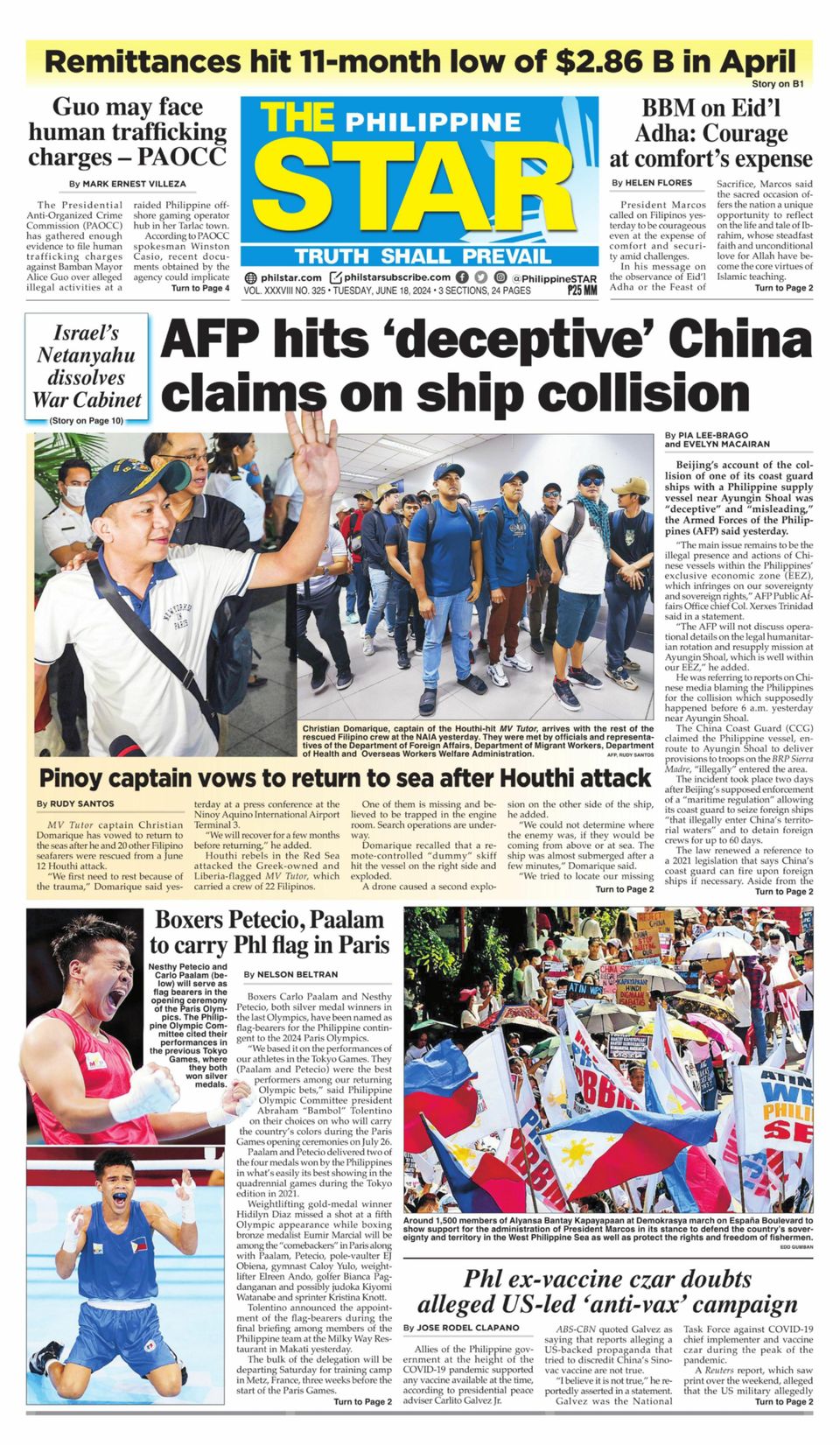 The Philippine Star-June 18, 2024 Newspaper - Get your Digital Subscription